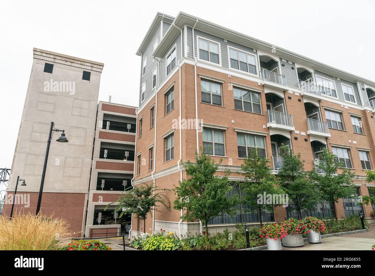 Harrison, USA. 07th Aug, 2023. View of completed Avalon Harrison ...