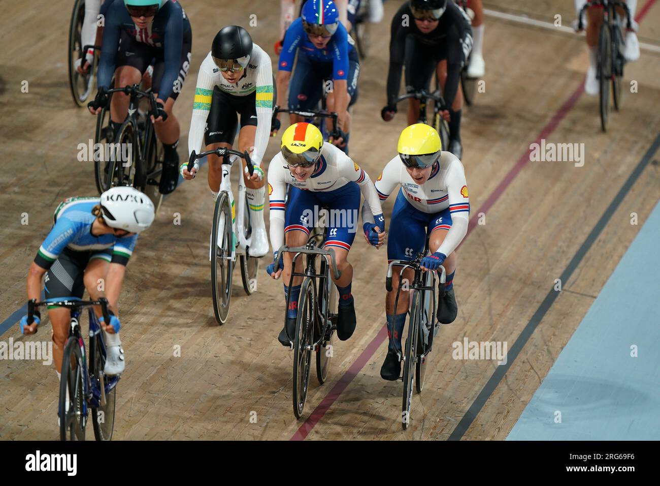 Great Britain's Elinor Barker (left) and Neah Evans in the Women's ...