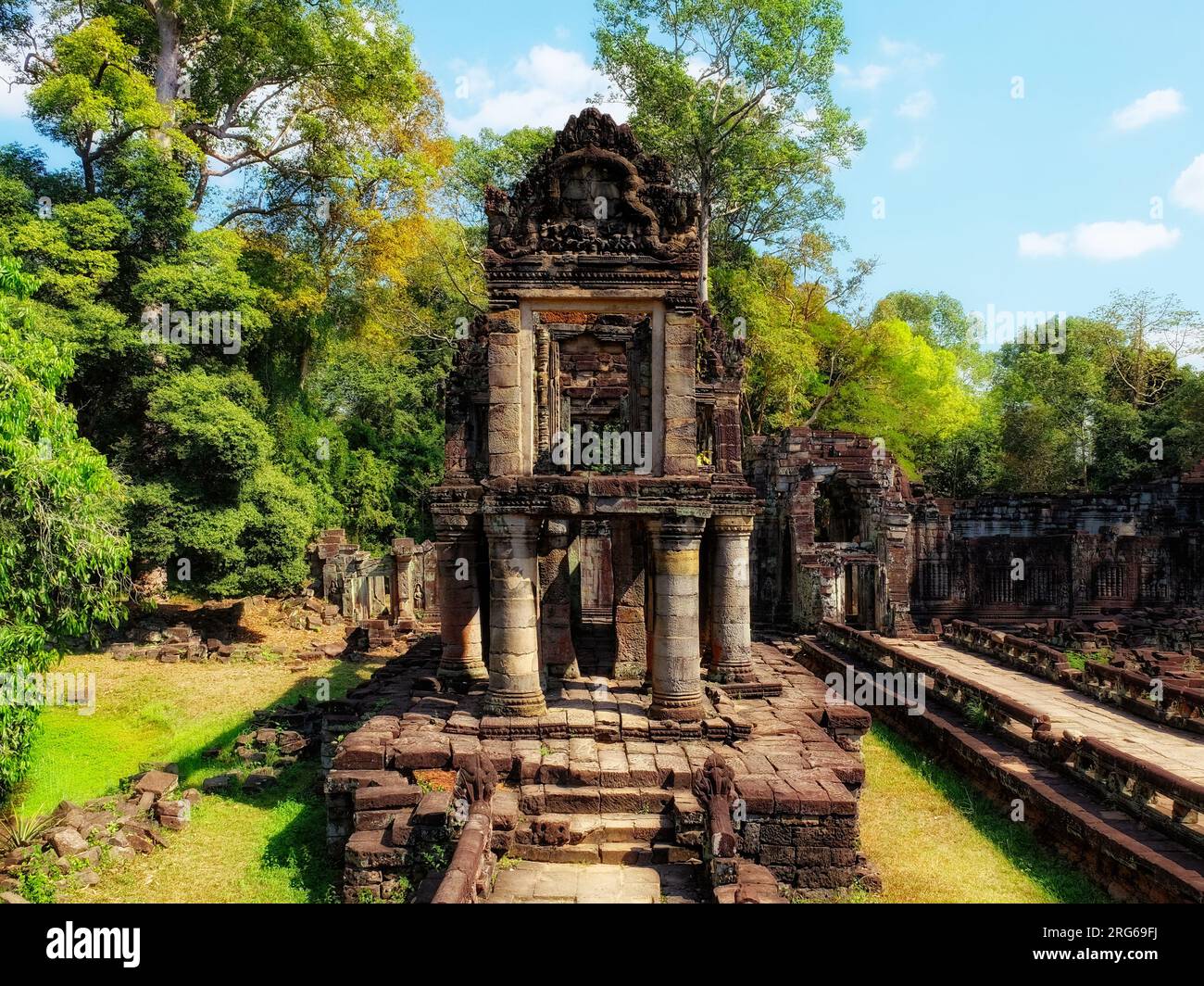 Echoes of the past: Ancient ruins of Khmer temples, echoing the ...