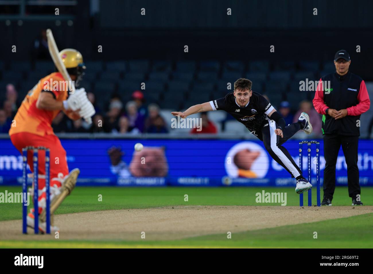 Josh Little of Manchester Originals in bowling action during The ...