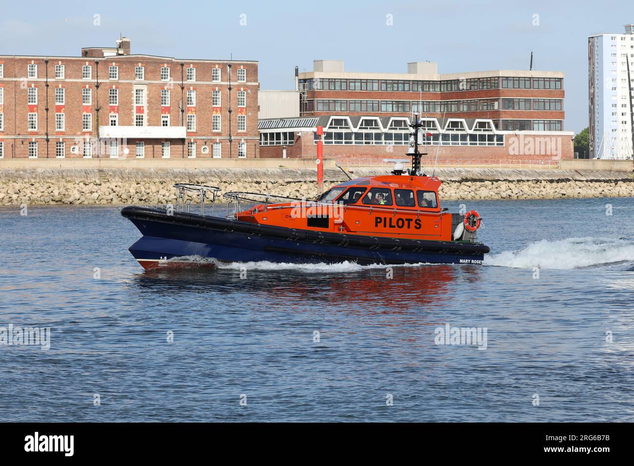 The Associated British Ports commercial pilot boat MARY ROSE leaving ...