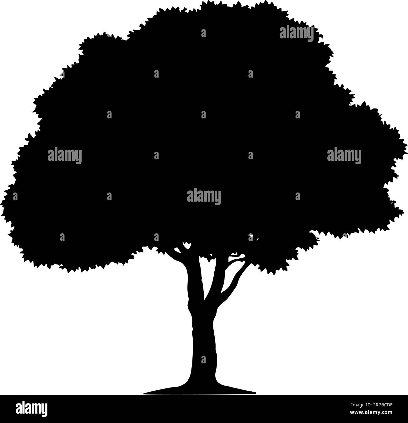 Tree silhouette isolated. Vector illustration Stock Vector Image & Art ...