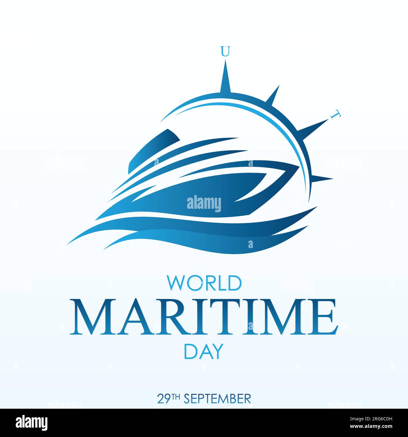 Holidays around the world of World Maritime Day template background ...