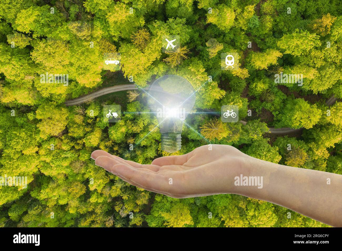 Abstract icon representing the ecological call to recycle and reuse in ...