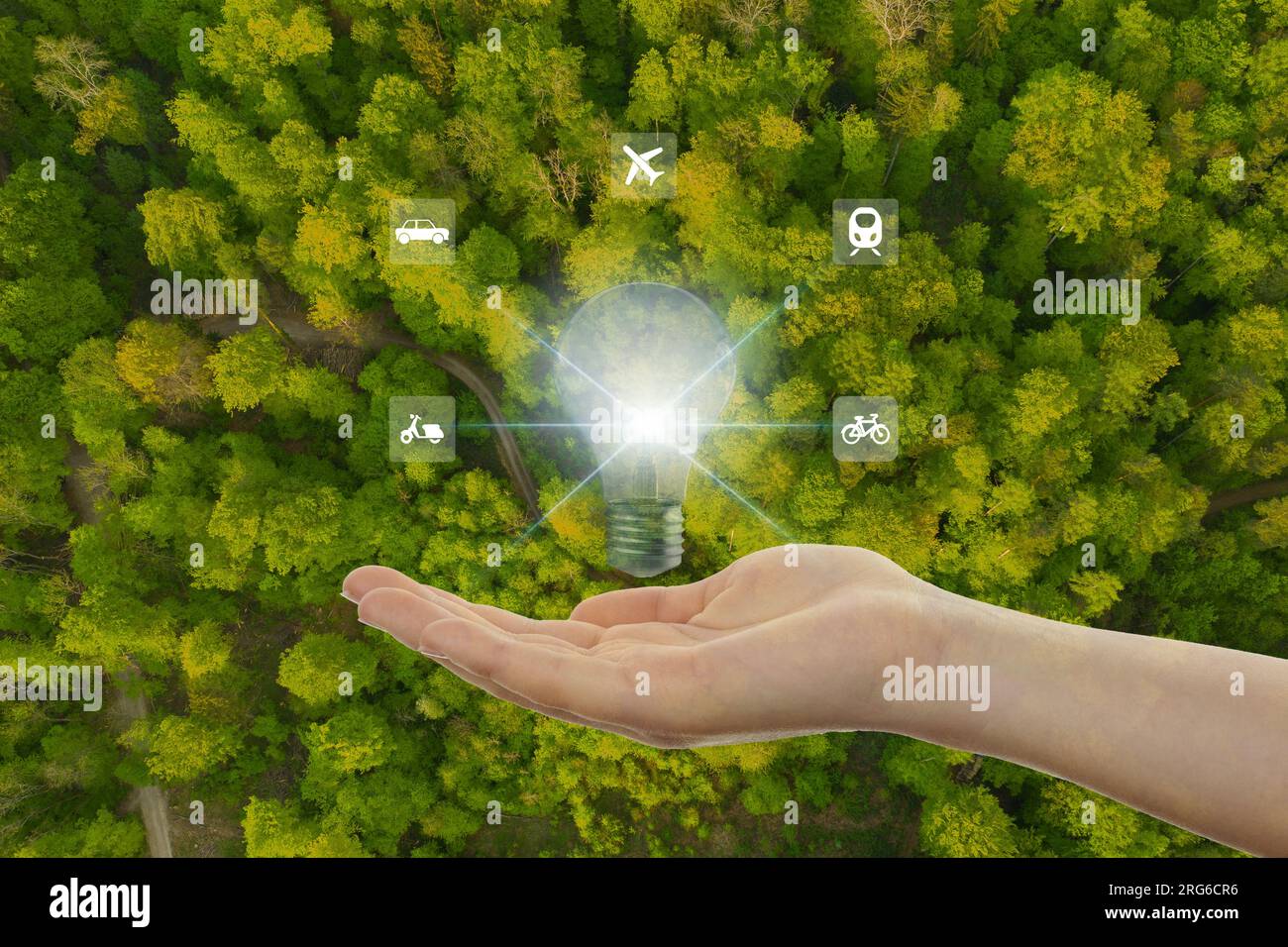 Abstract icon representing the ecological call to recycle and reuse in ...