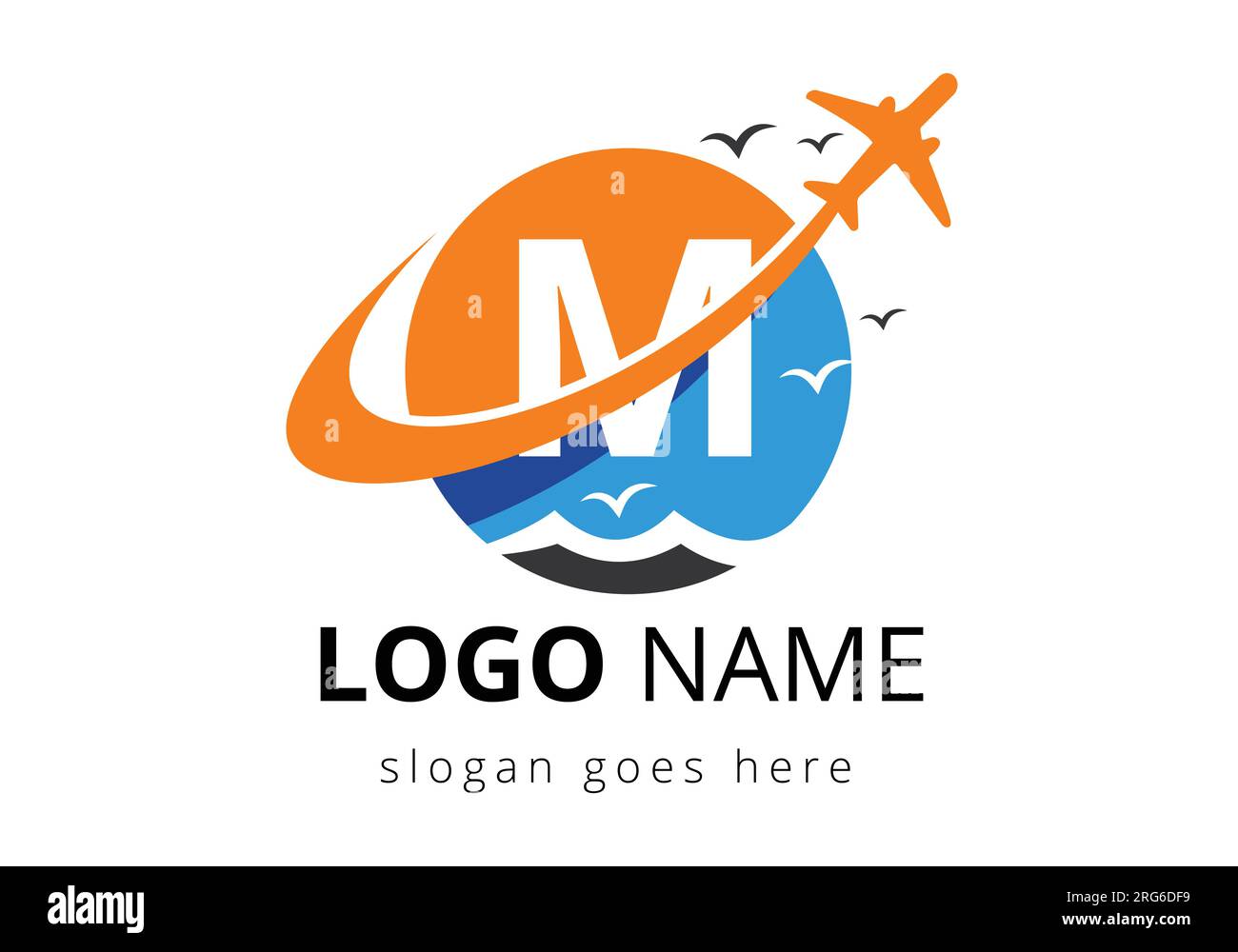 M airplane logo hi-res stock photography and images - Alamy
