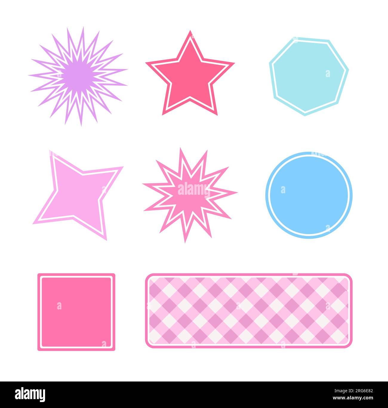 Vector set of design elements stickers, patches and stickers with copy ...