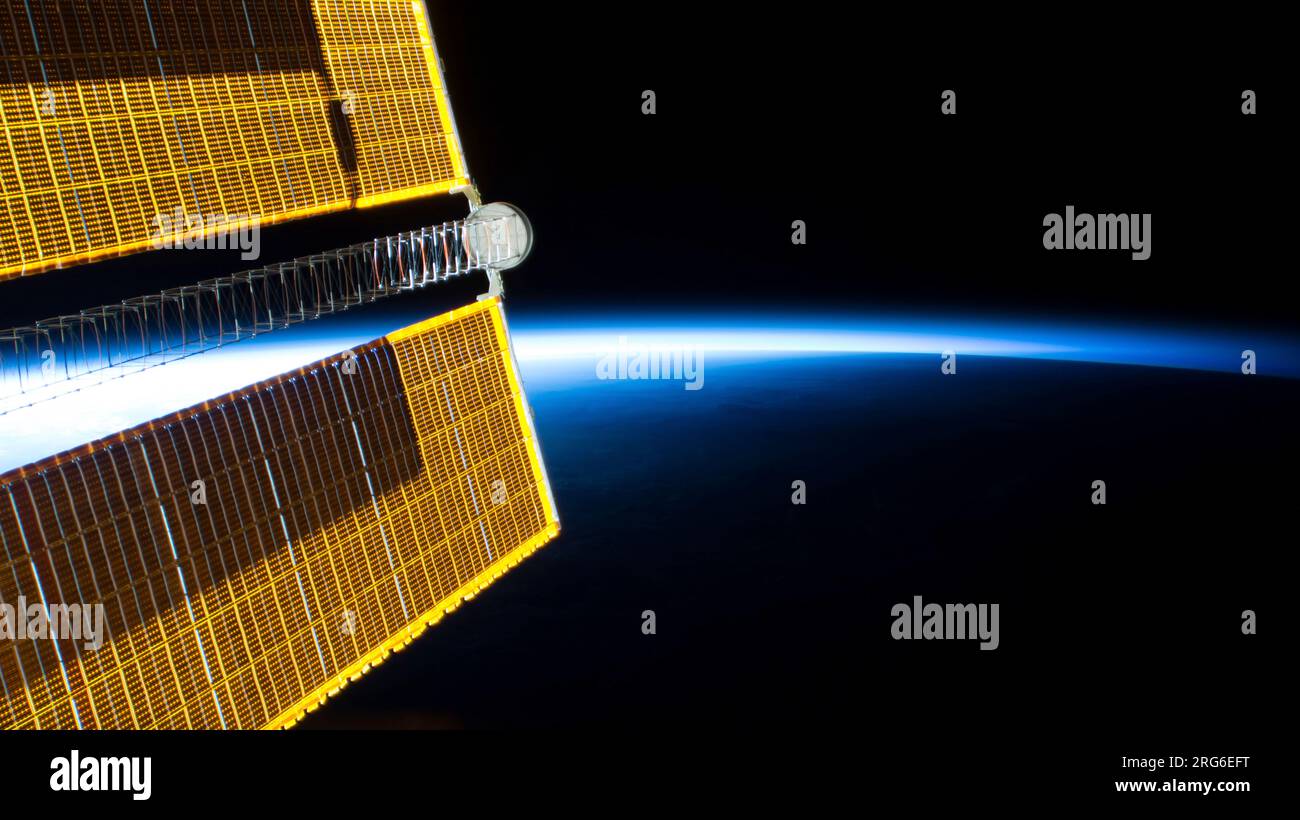 One of the main solar arrays of the International Space Station ...