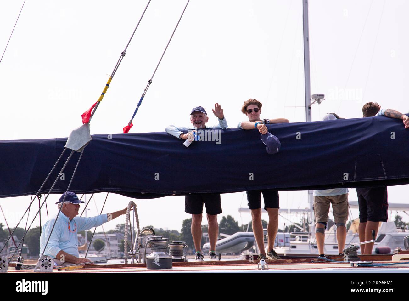 Newport, RI. 12 Metre World Championship yacht parade around Rhode ...