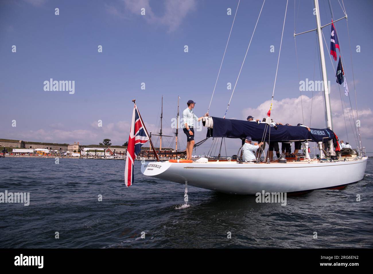 Newport, RI. 12 Metre World Championship yacht parade around Rhode ...