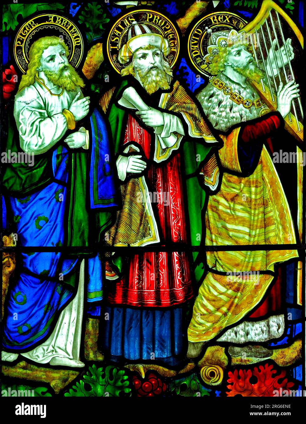 Stanhoe church, Norfolk, stained glass window, by Charles Kempe, 1879 ...
