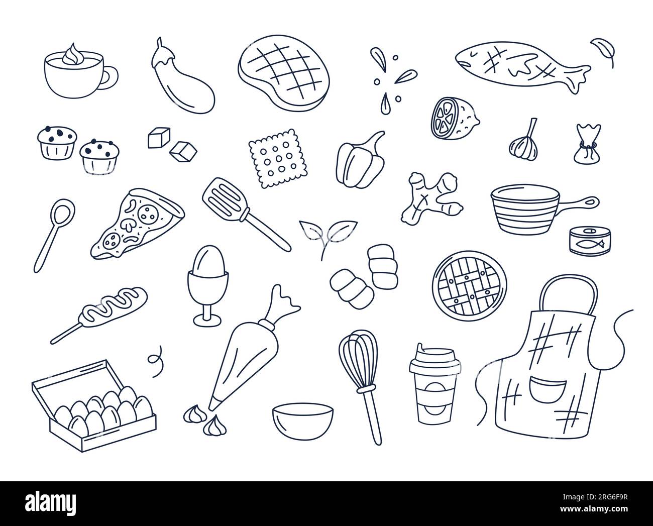 Doodle vegetable object vector Stock Vector Images - Alamy
