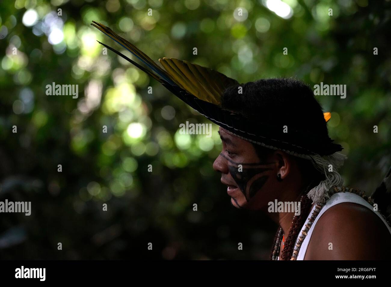 Naldinho Umaruara, an Indigenous shaman, speaks where Indigenous people ...