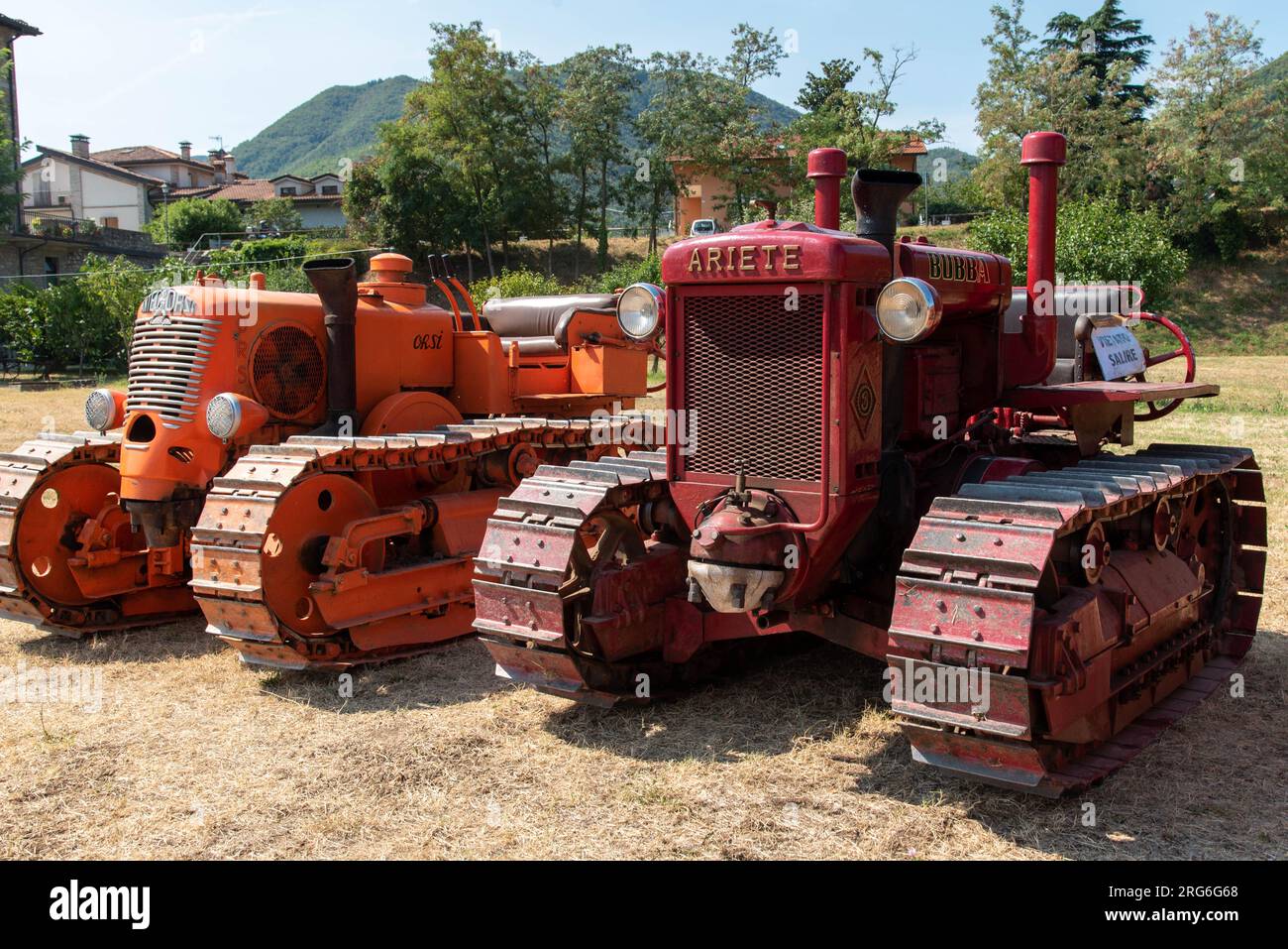 Parma, 10-05-2023. Antique tractors, Bubba Ariete and Anteo Orsi on ...