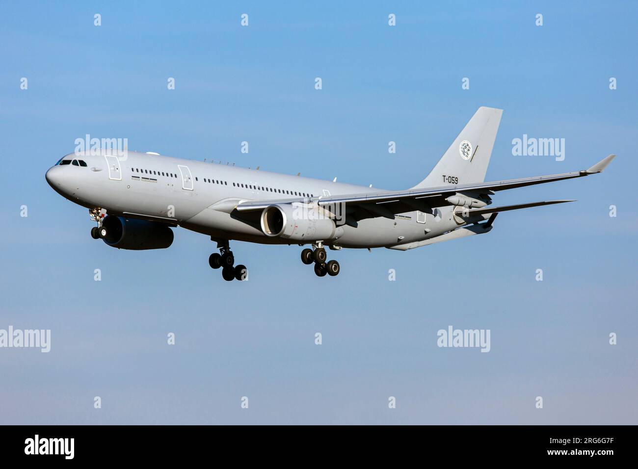 A NATO-owned A330 MRTT tanker and transport aircraft prepares for ...