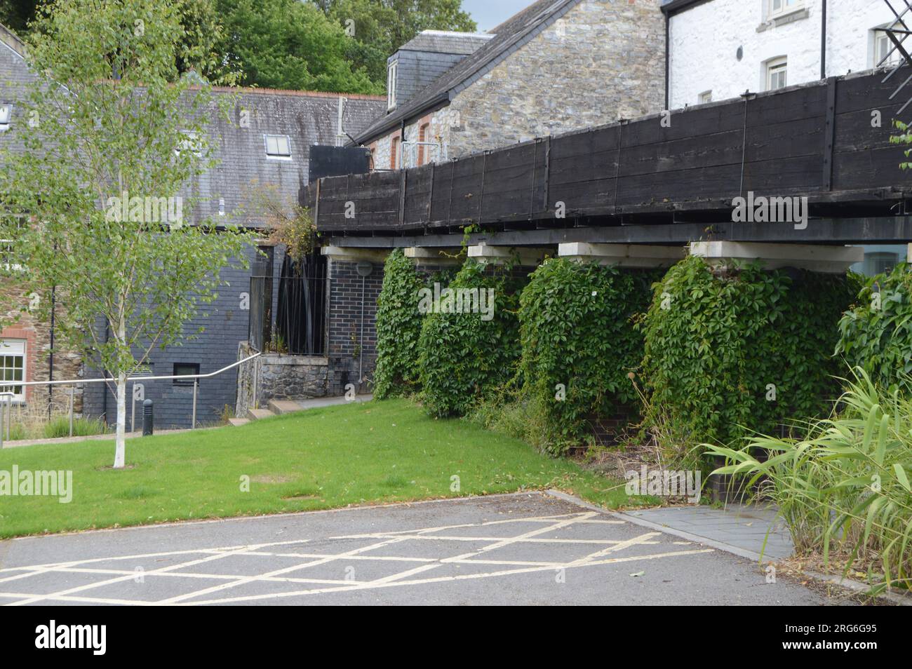Water Mill at Buckfast Abbey, Devon, powered by water from overhead ...