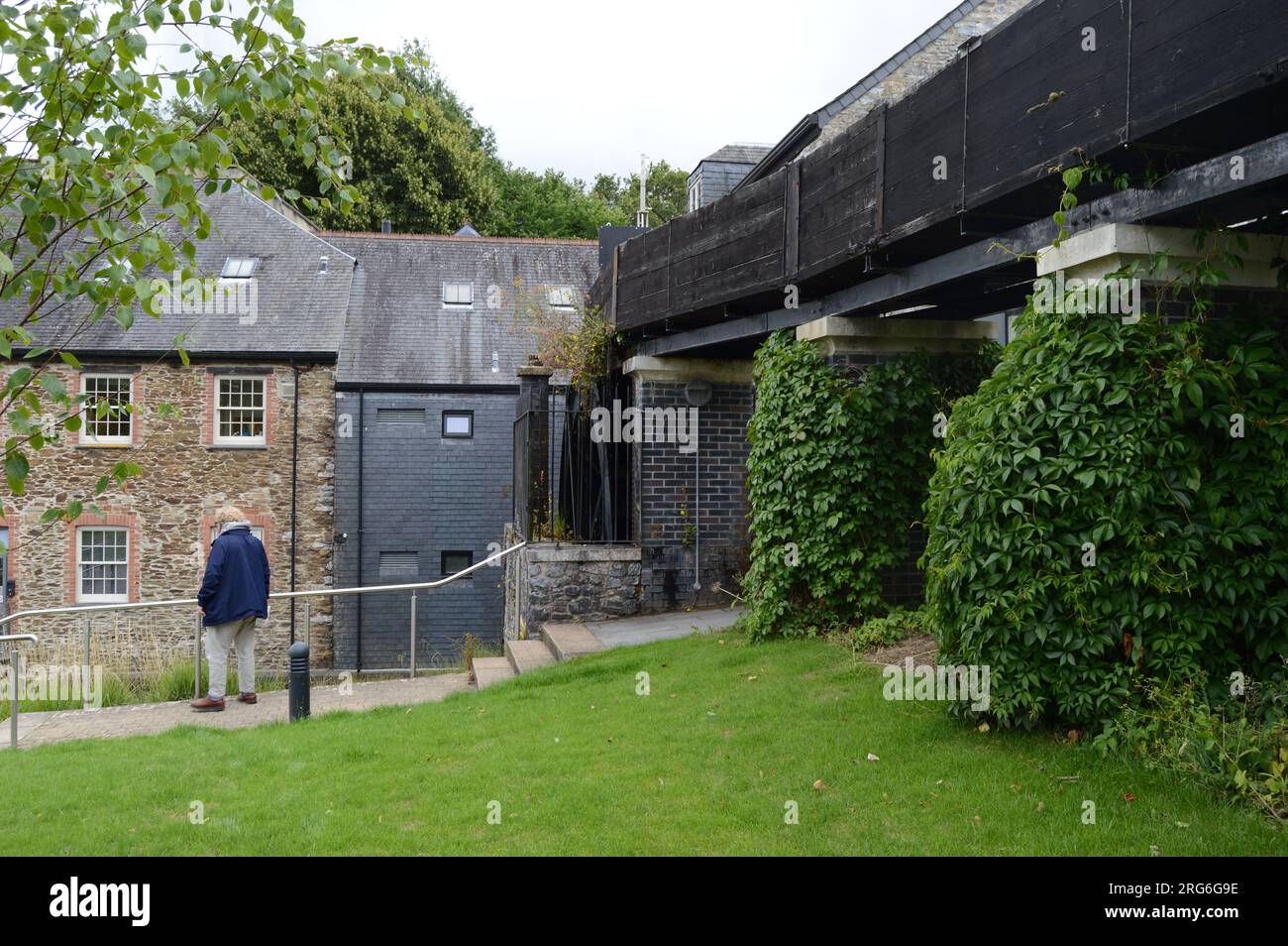 Water Mill at Buckfast Abbey, Devon, powered by water from overhead ...