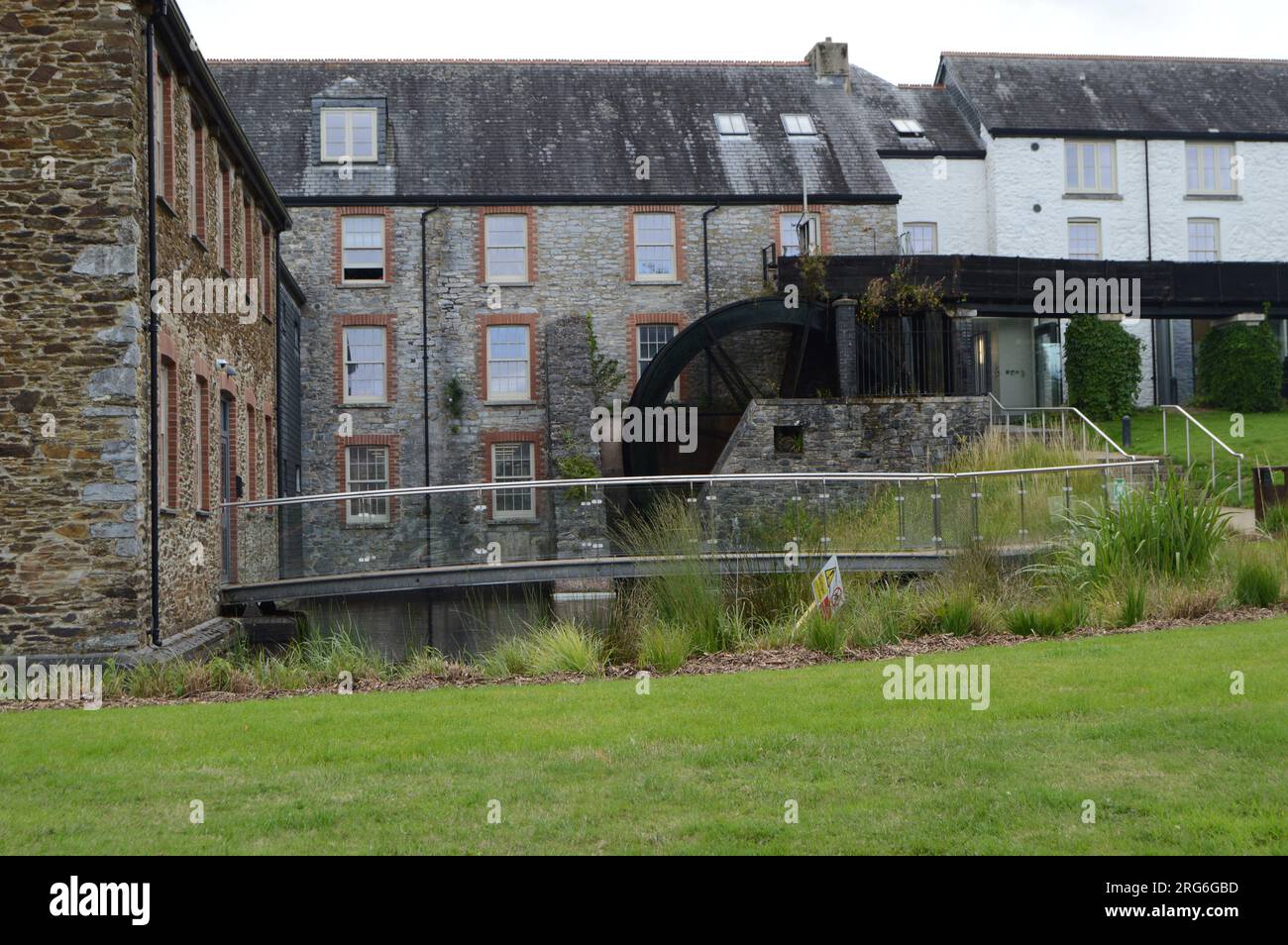 Water Mill at Buckfast Abbey, Devon, powered by water from overhead ...