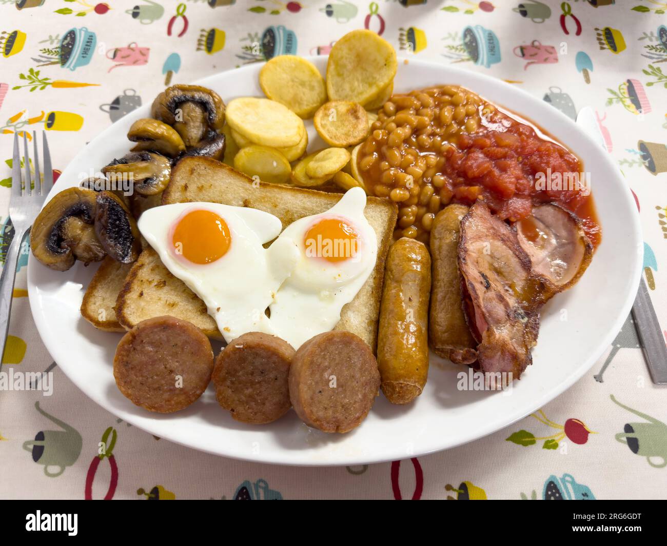 Traditional fried English breakfast Stock Photo - Alamy