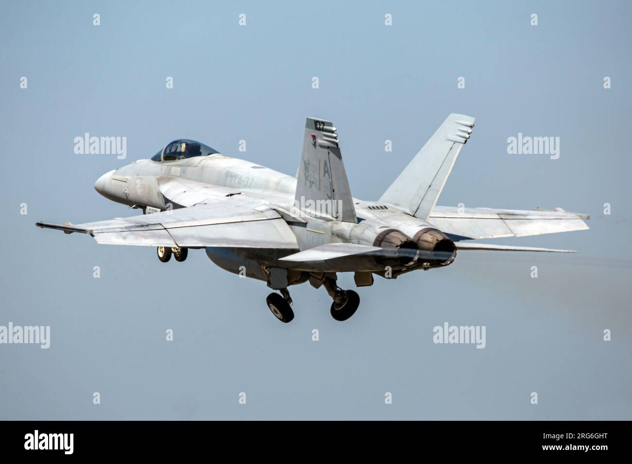 U.S. Navy F-18E Super Hornet taking off during Exercise Air Defender ...