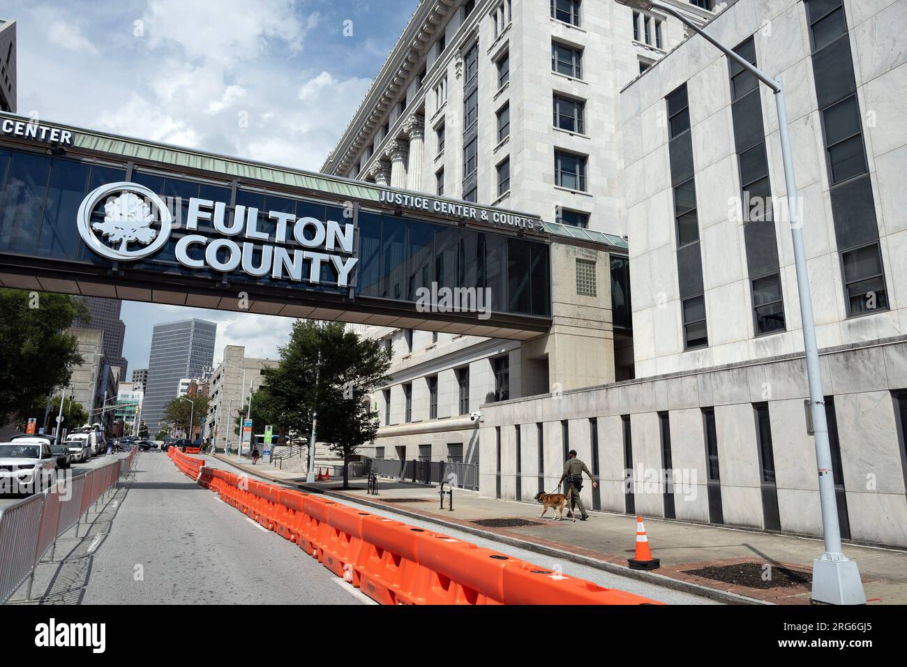 Atlanta, Georgia, USA. 7th Aug, 2023. Large police presence and ...