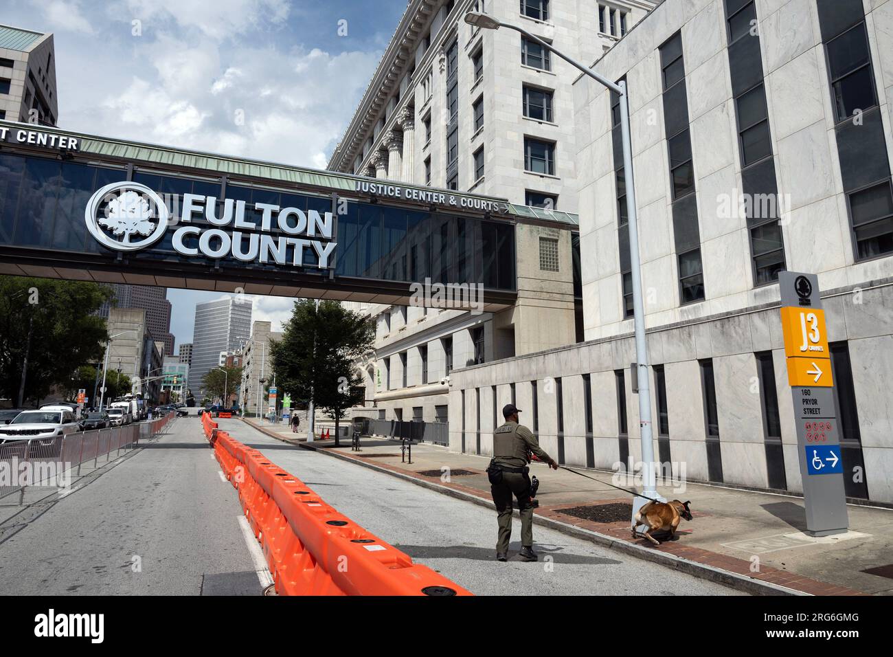 Atlanta, Georgia, USA. 7th Aug, 2023. Large police presence and ...
