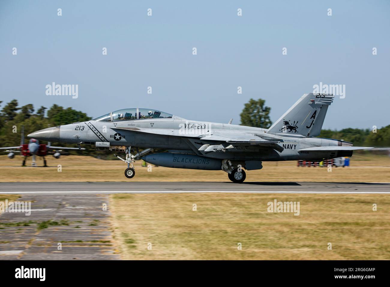 U.S. Navy F-18F Super Hornet taking off during Exercise Air Defender ...