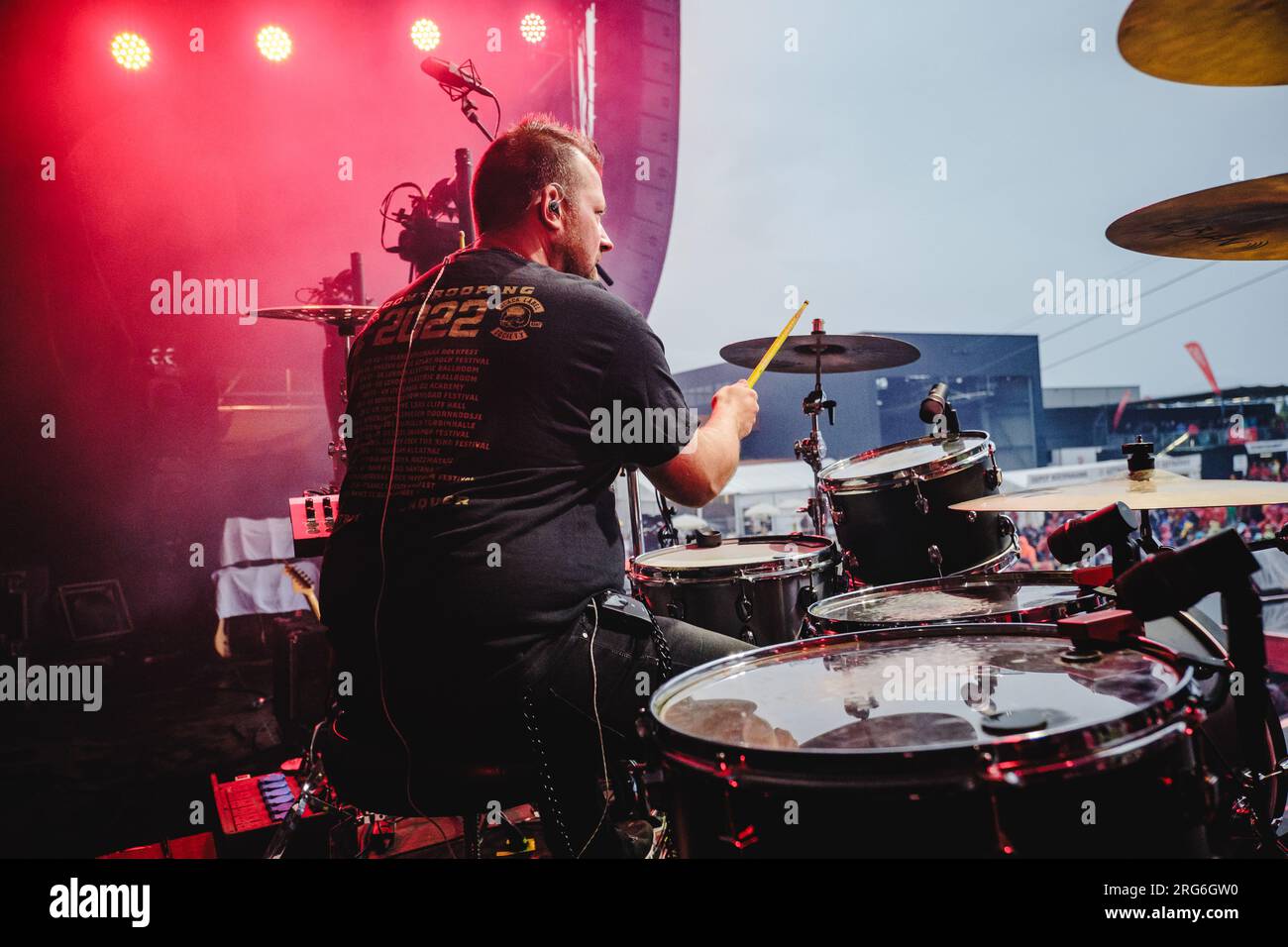 Flumserberg, Switzerland. 29th, July 2023. The Swiss rock band Megawatt ...