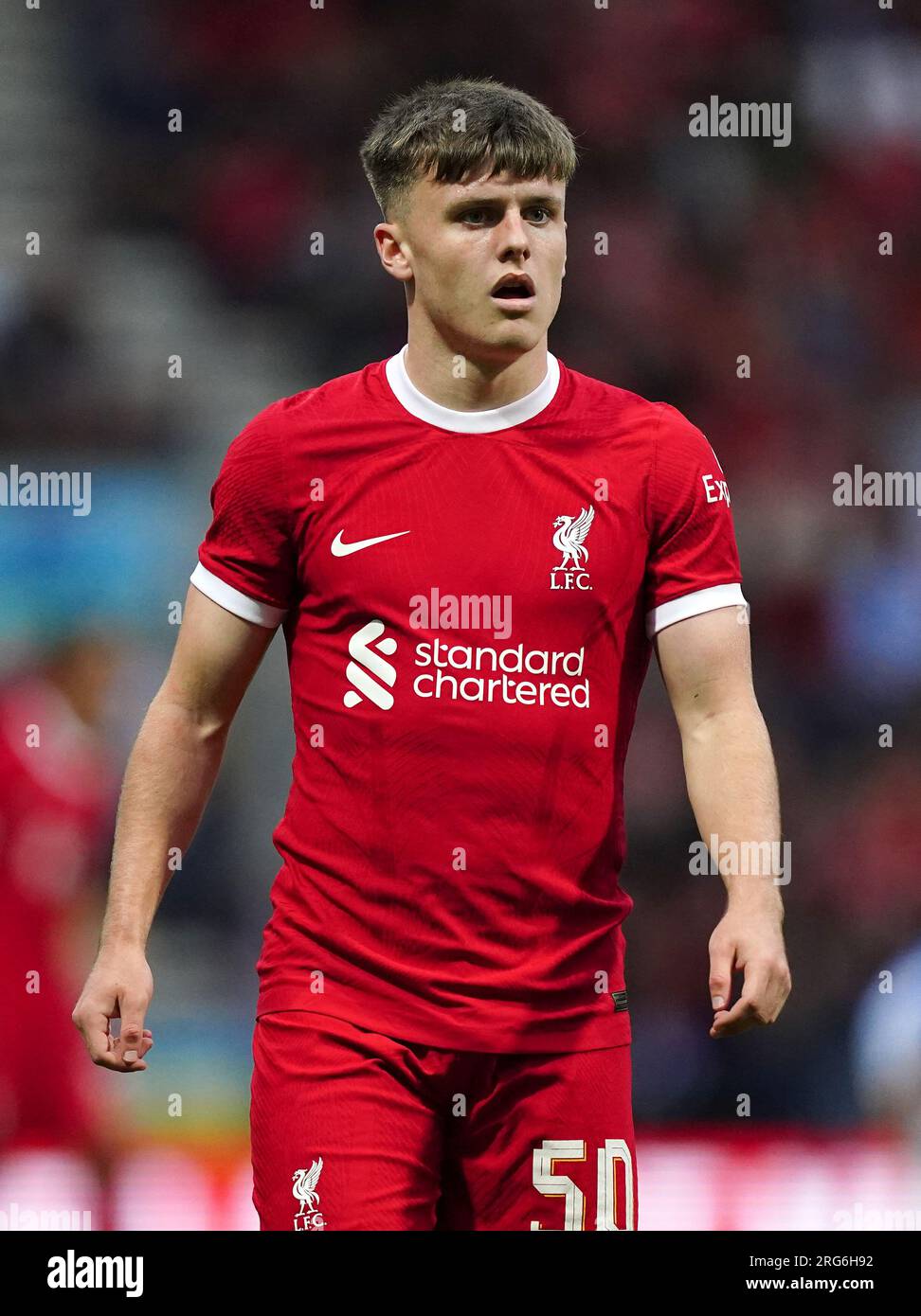 Liverpool's Ben Doak during the pre-season friendly match at Deepdale ...