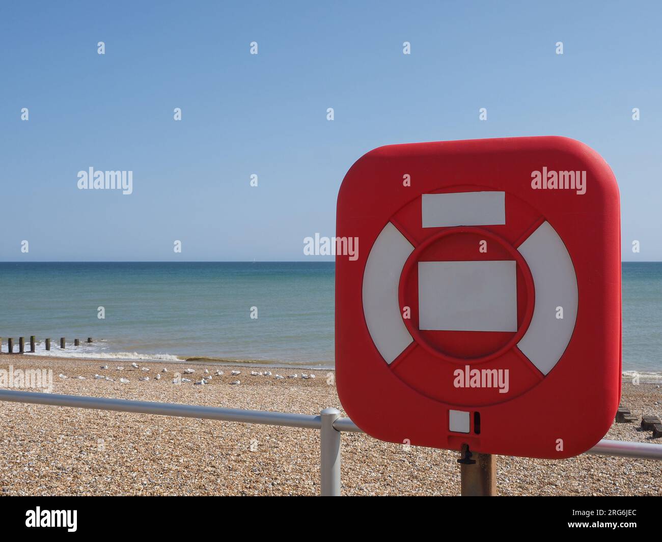 lifebuoy by the sea side on the beach Stock Photo - Alamy