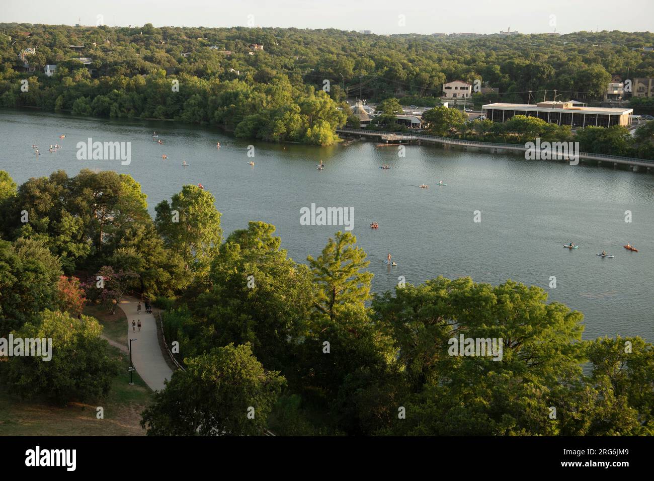 Central Texans enjoy the calm waters of Lady Bird Lake in downtown ...