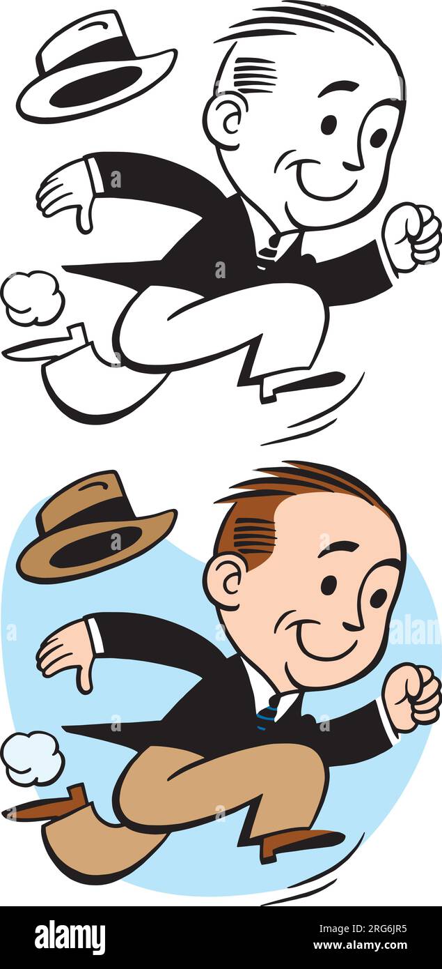 Man running cartoon hi-res stock photography and images - Alamy