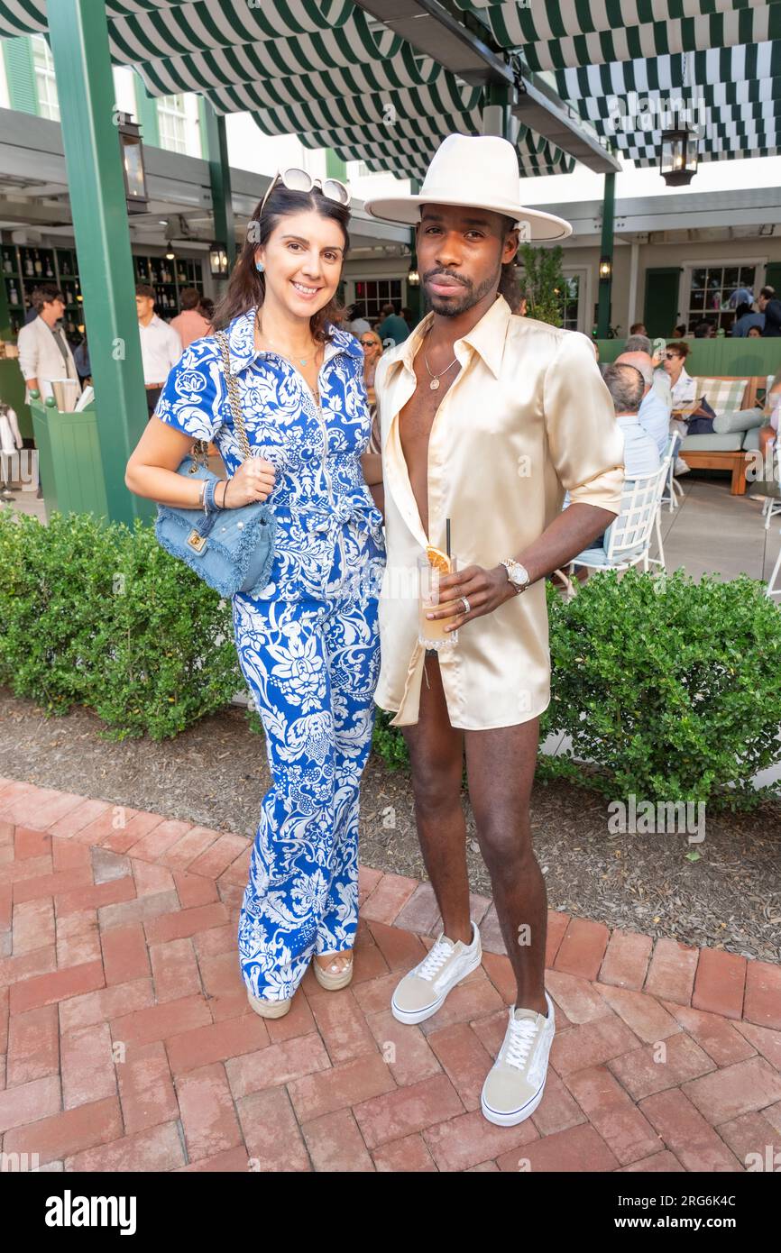 Gina Valliades and Kash Boynton attends James Lane Post cocktails and ...