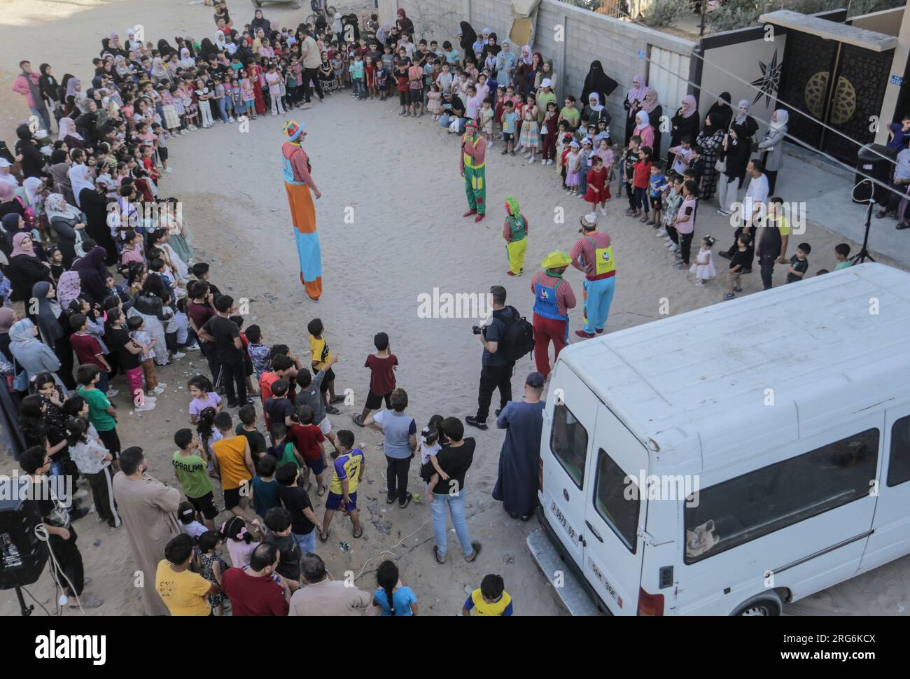 August 7, 2023, Gaza City, The Gaza Strip, Palestine: Palestinian men ...