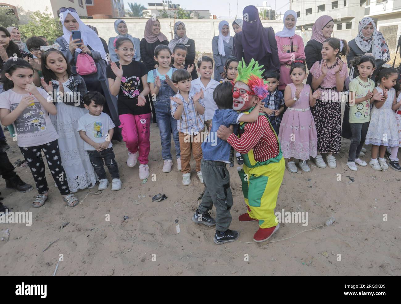 August 7, 2023, Gaza City, The Gaza Strip, Palestine: Palestinian men ...