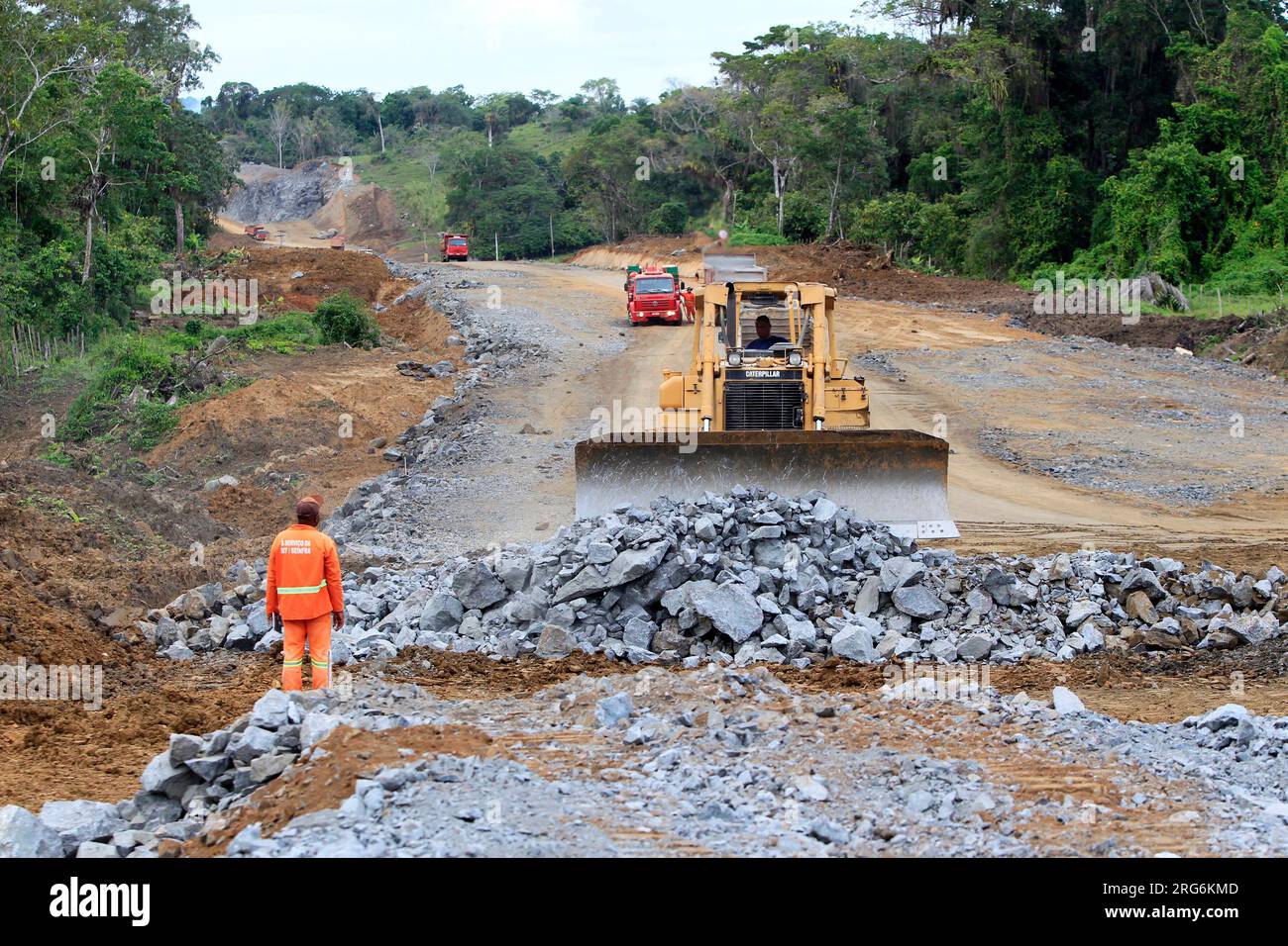ilheus, bahia, brazil - may 23, 2022: Construction work on the BA 649 ...