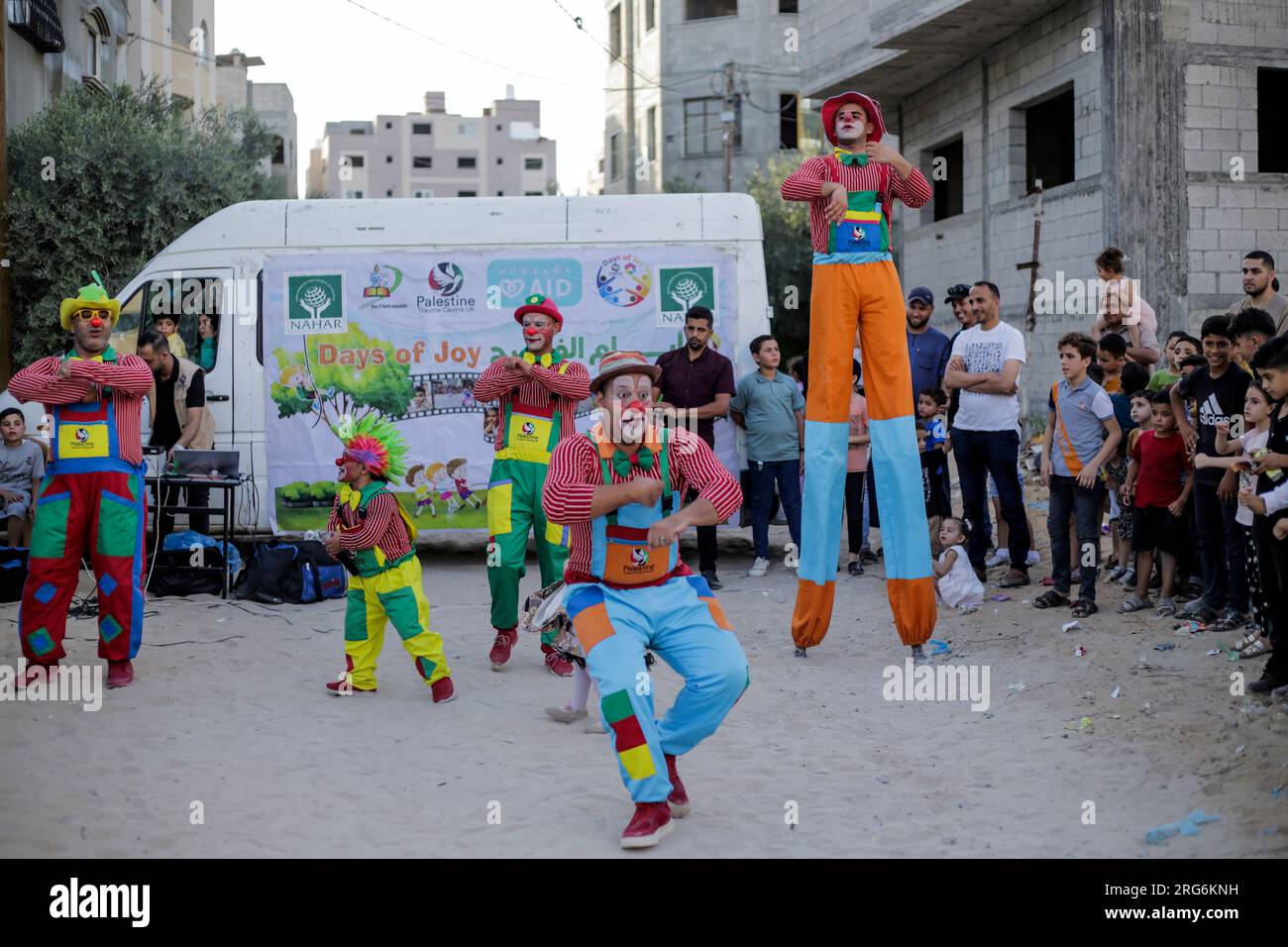 August 7, 2023, Gaza City, The Gaza Strip, Palestine: Palestinian men ...