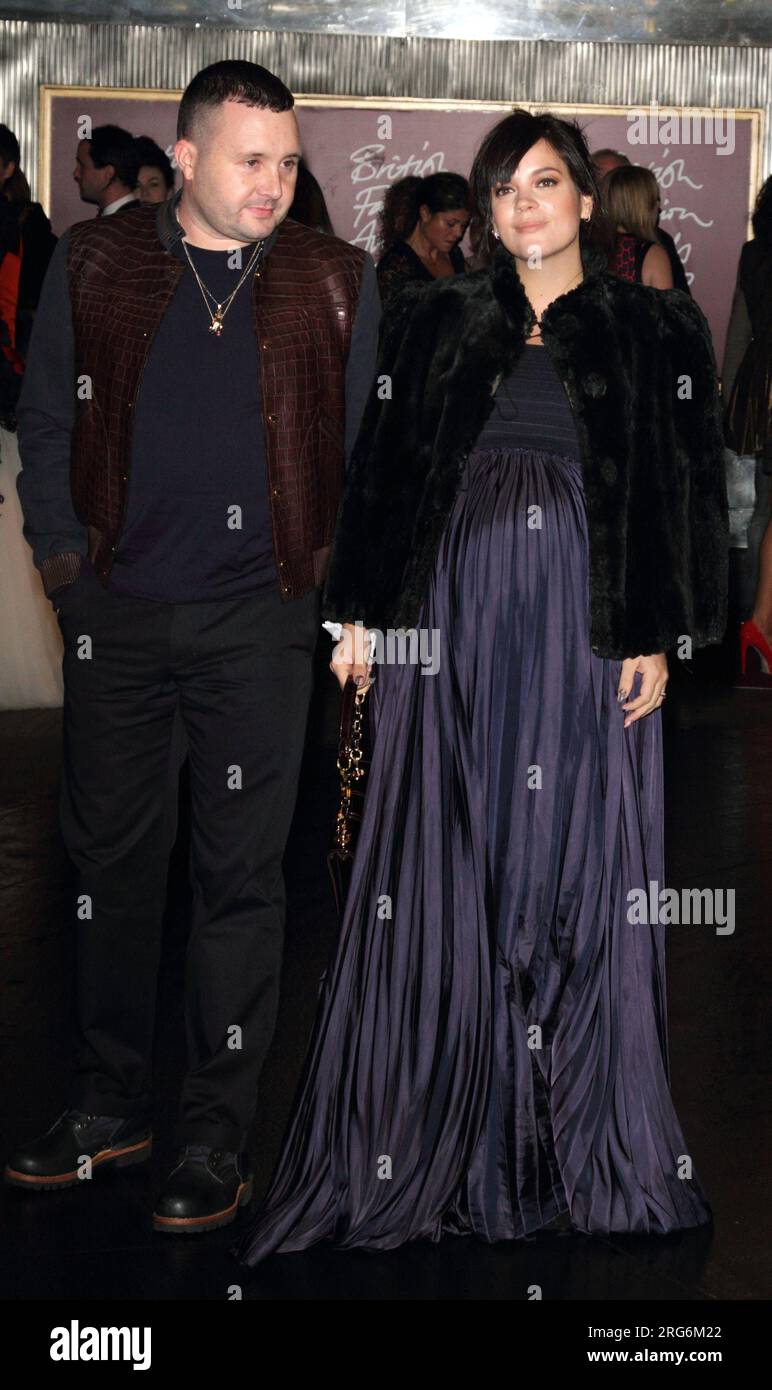 London. UK. Lily Allen with Kim Jones (L) at the British Fashion Awards ...