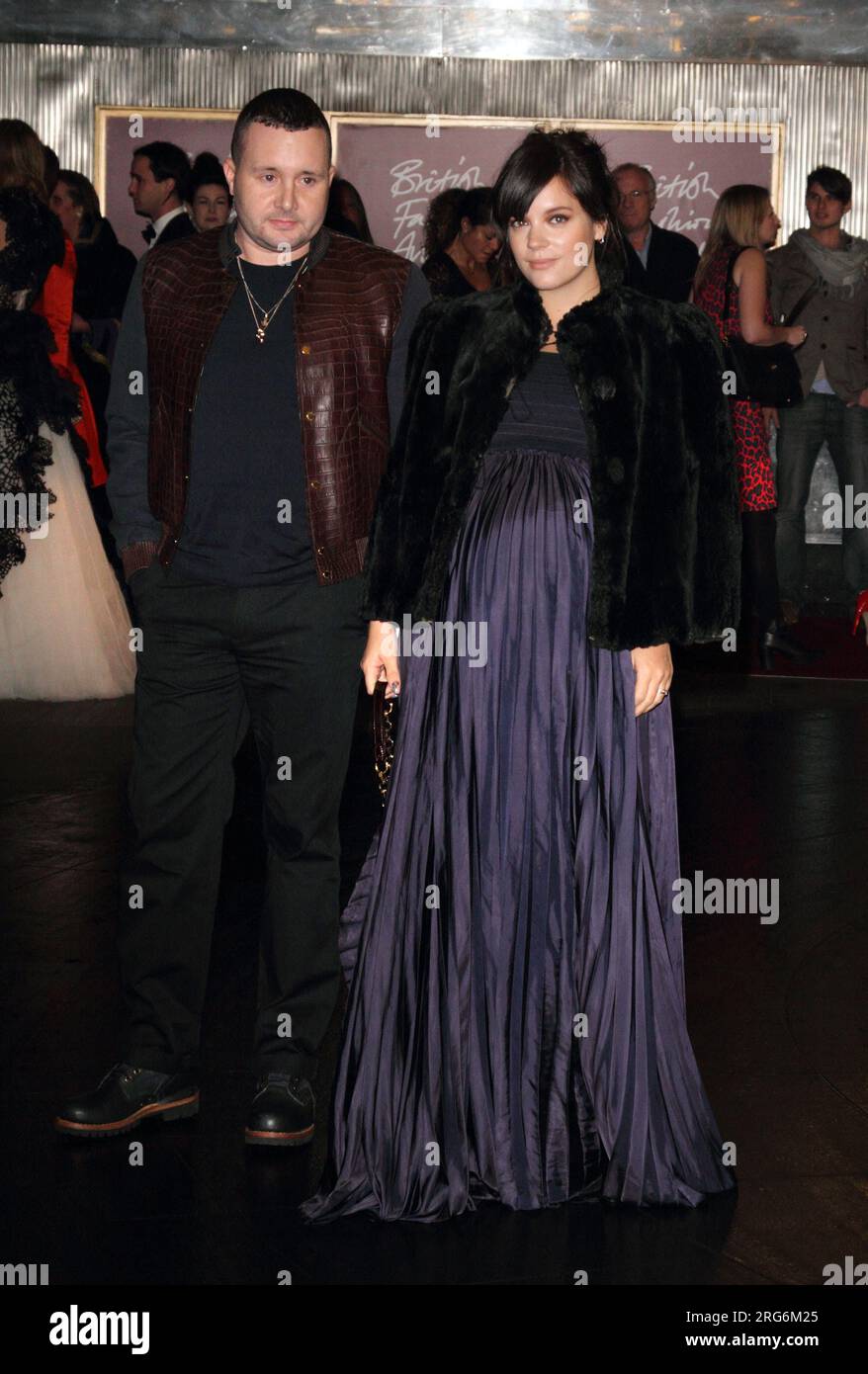 London. UK. Lily Allen with Kim Jones (L) at the British Fashion Awards ...