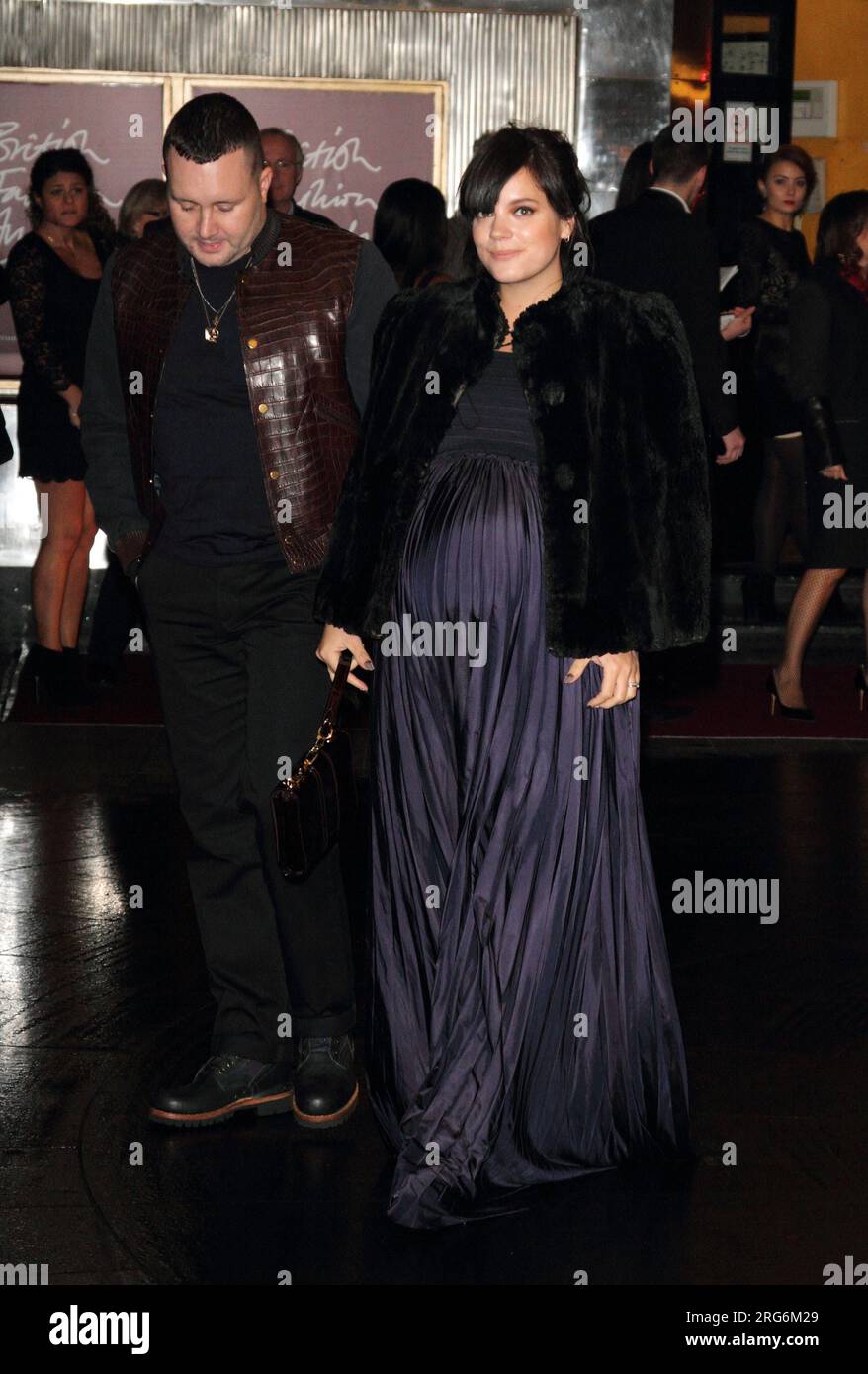 London. UK. Lily Allen with Kim Jones (L) at the British Fashion Awards ...