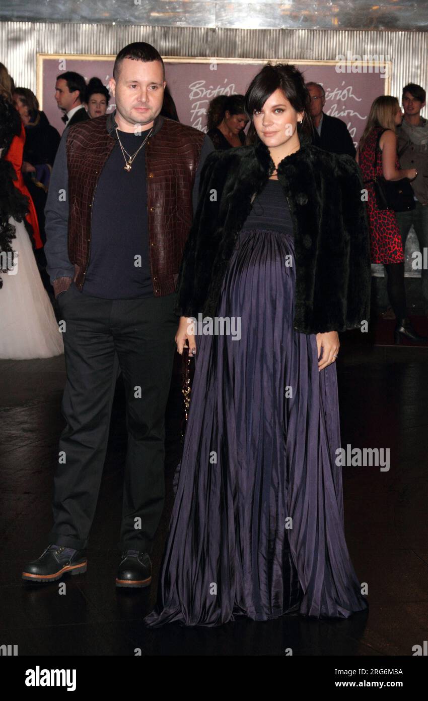 London. UK. Lily Allen with Kim Jones (L) at the British Fashion Awards ...