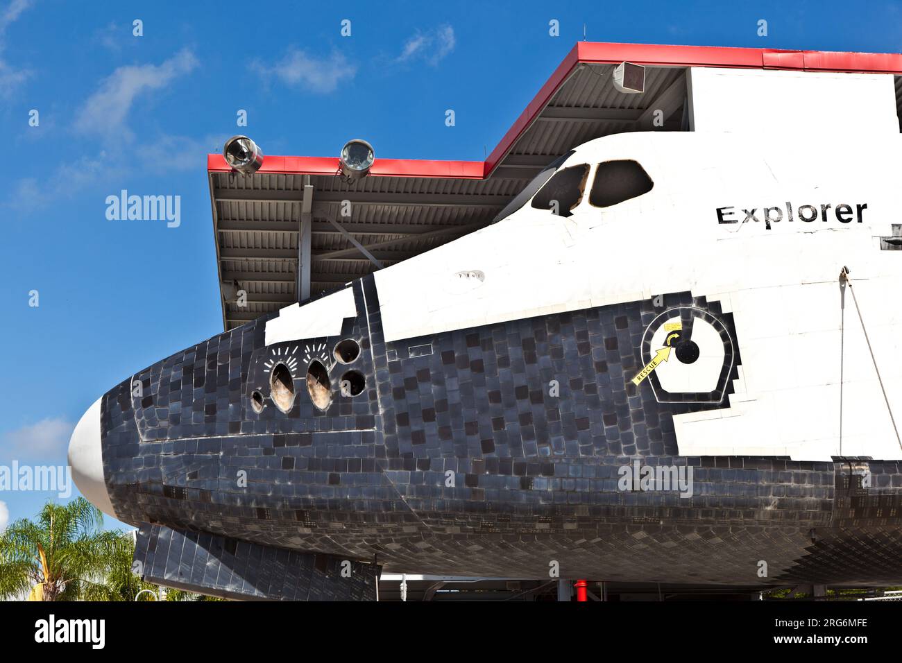 ORLANDO, USA - JULY 25: The original space shuttle Explorer standing at ...