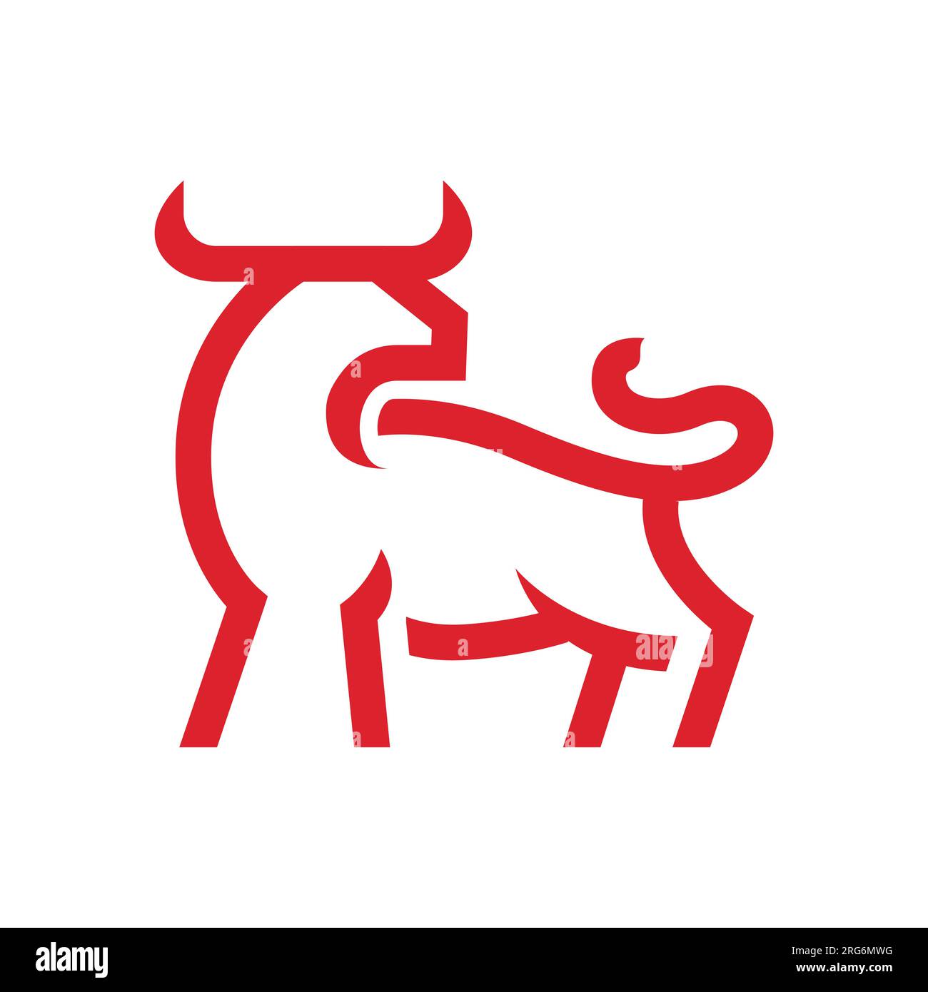 Bull icon and logo template in abstract polygon shape for trading ...