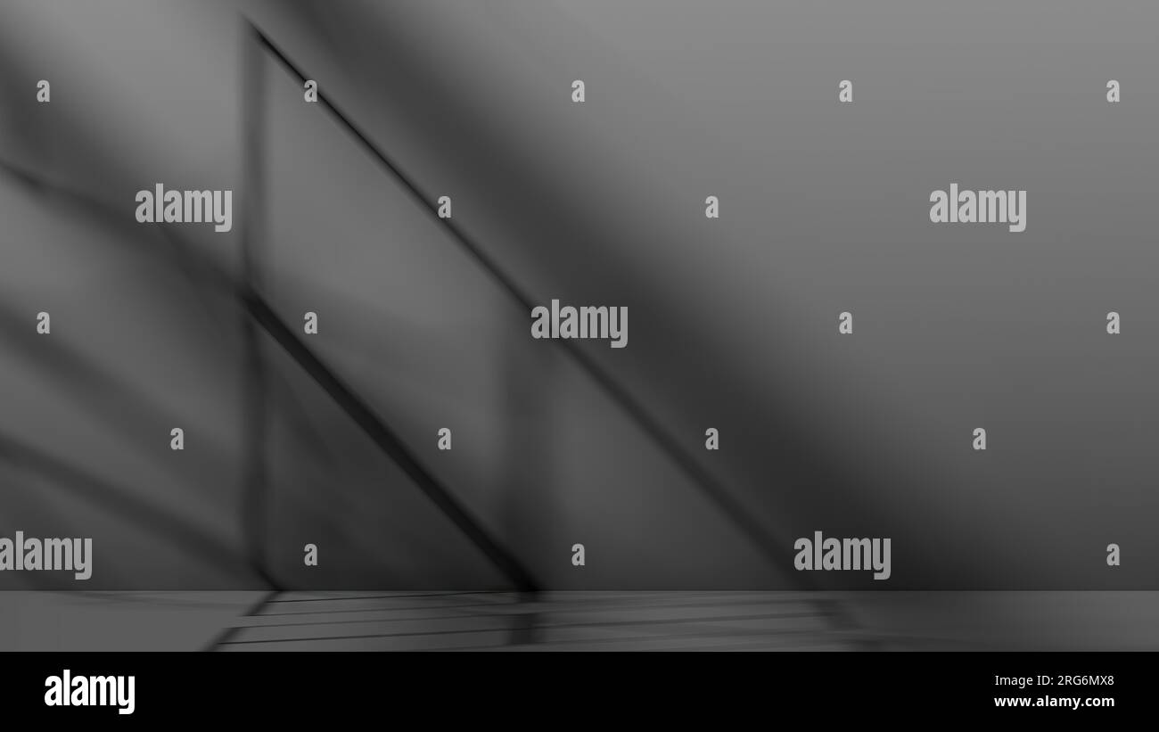 Light and shadow in the room, shadow of window frame, blinds and ...