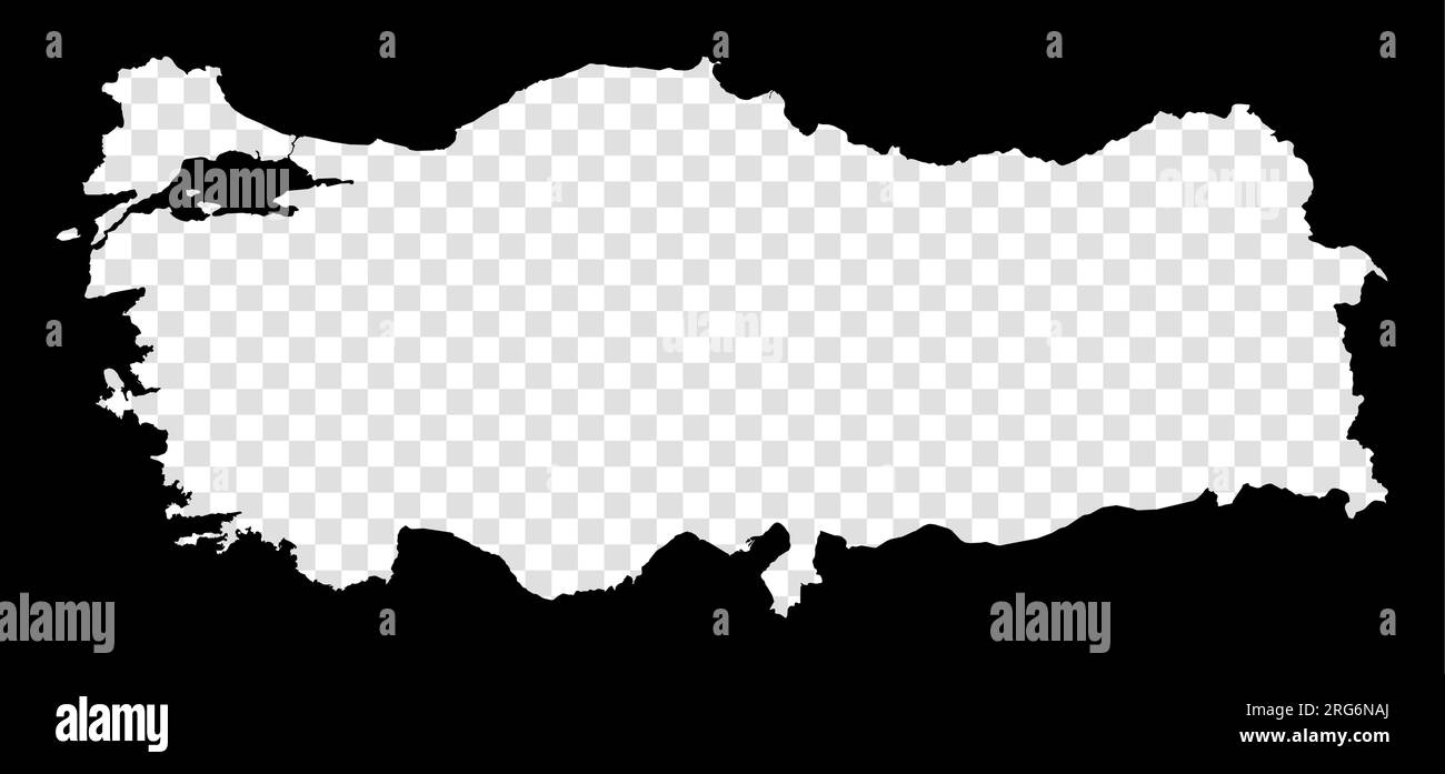 Stencil map of Turkey. Simple and minimal transparent map of Turkey ...