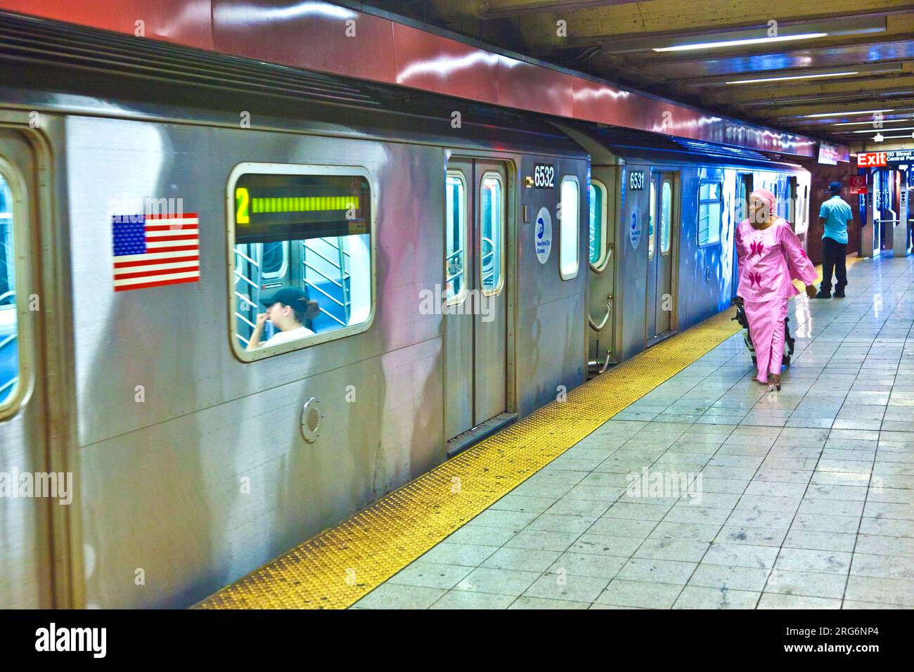 NEW YORK CITY - July 11: people hurry to reach the train in Station ...