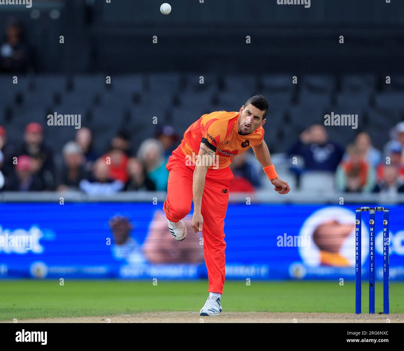 Benny Howell of Birmingham Phoenix in bowling action during The Hundred ...