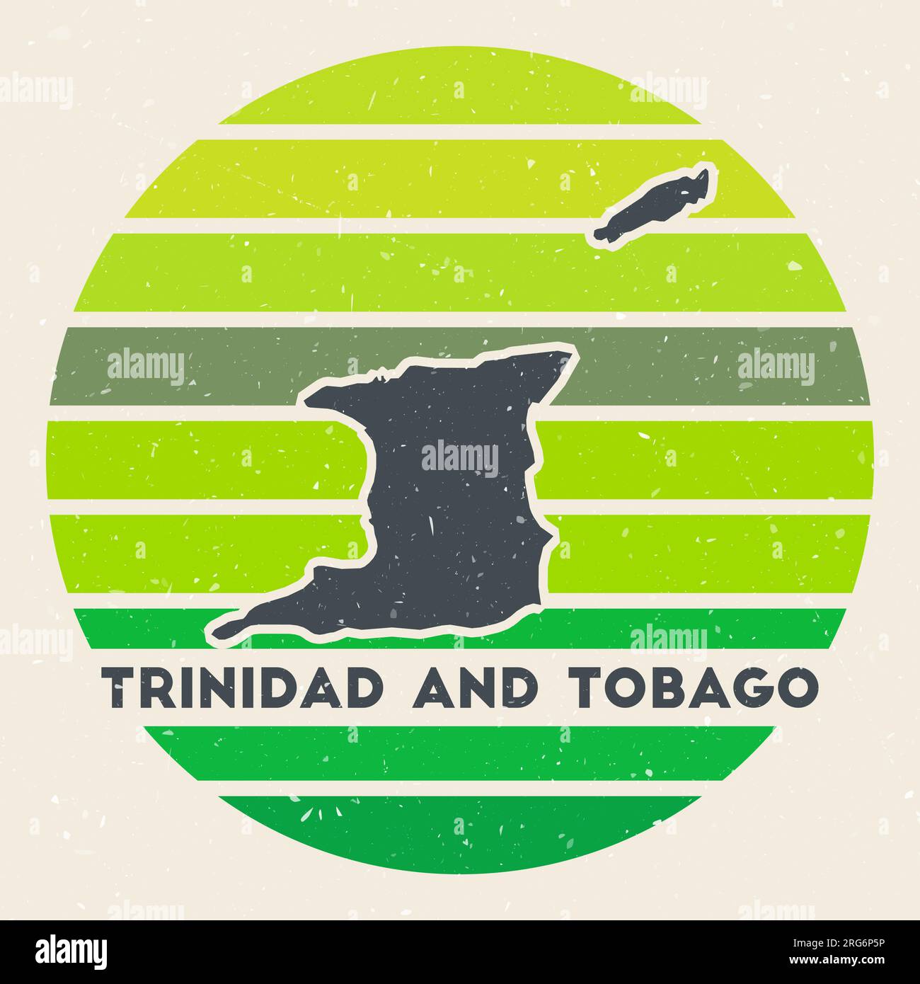 Trinidad and Tobago logo. Sign with the map of country and colored ...