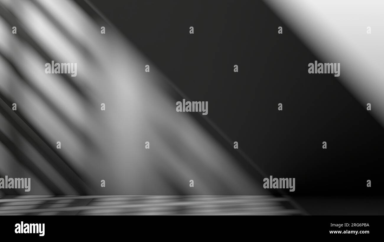 Light and shadow coming into the room, strong shadow of window frame ...