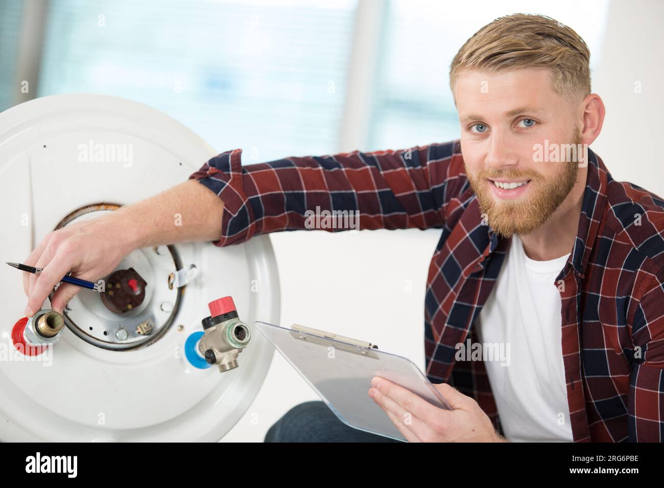 Servicing the boiler hi-res stock photography and images - Alamy